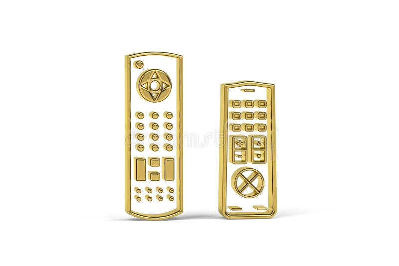 Golden Remote Control Car with Futuristic Design Stock Illustration ...