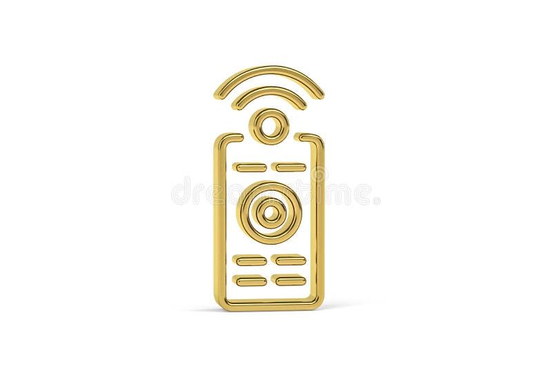 Golden Remote Control Car with Futuristic Design Stock Illustration ...
