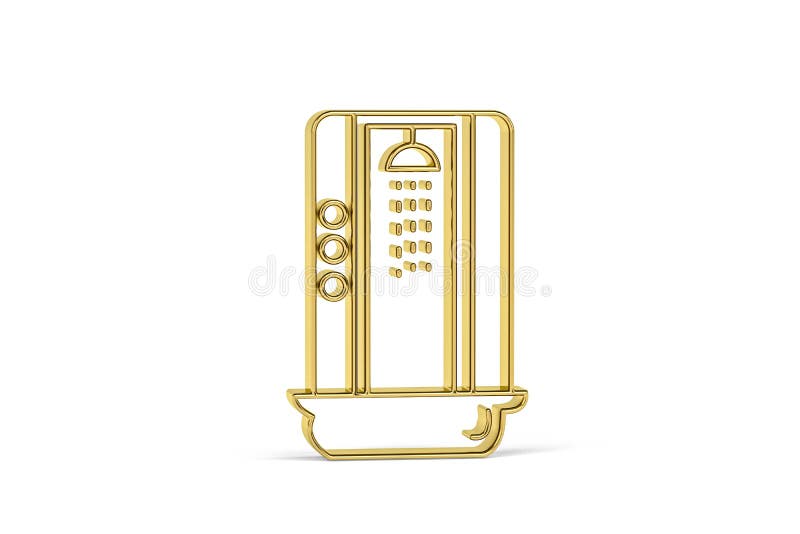 Shower Cubicle Mockup Isolated on a White Background Stock Illustration ...