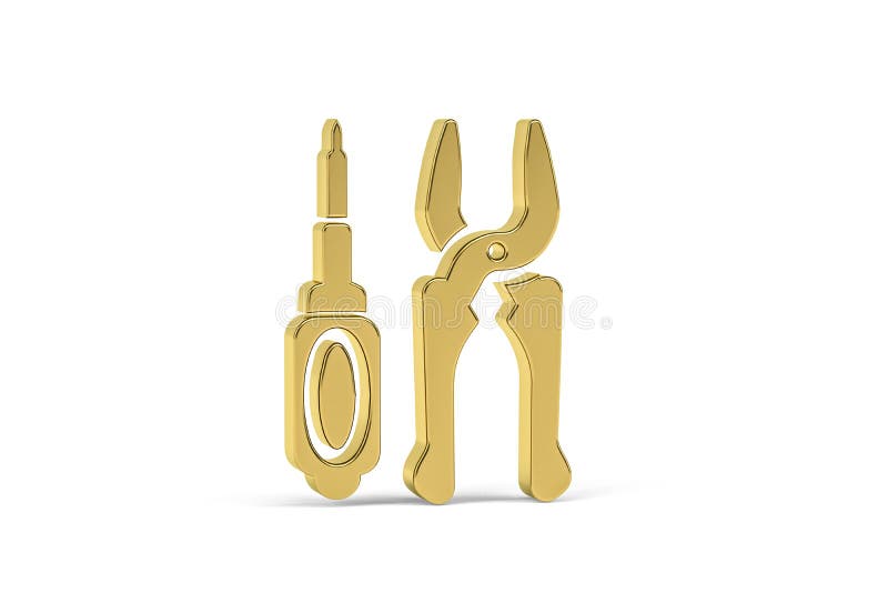 Golden tools stock illustration. Illustration of gold, forkwrench - 694834