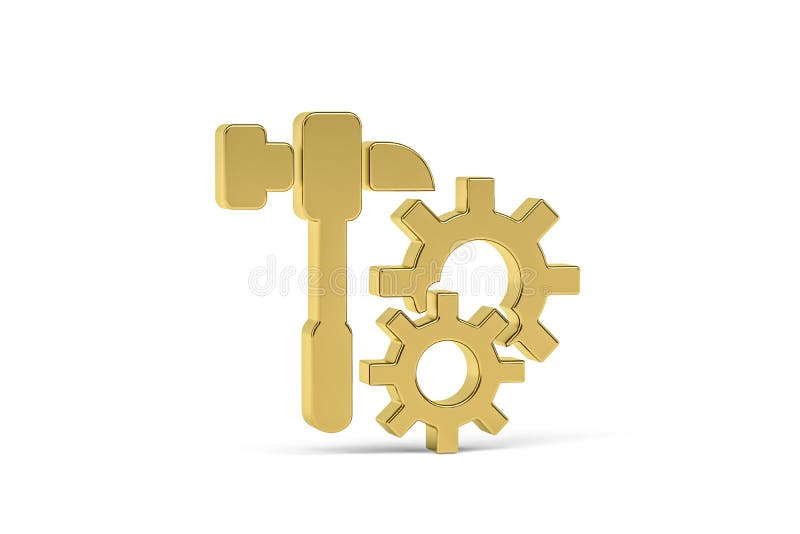 Golden tools stock illustration. Illustration of gold, forkwrench - 694834
