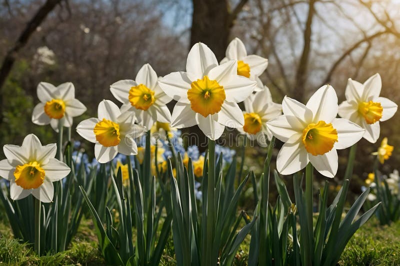 Golden daffodils at spring stock image. Image of bokeh - 315627553