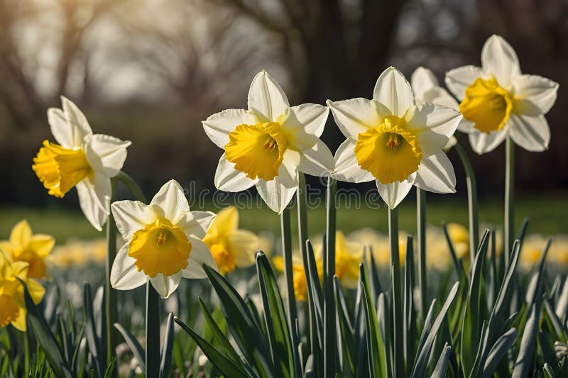 Golden daffodils at spring stock image. Image of easter - 315628081