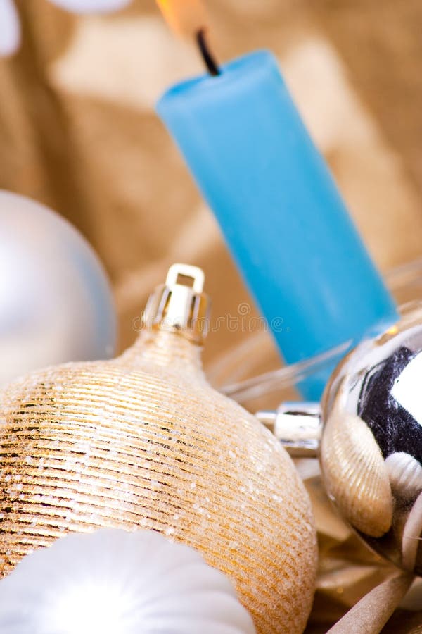 Golden decorations stock image. Image of shiny, merry - 11706791