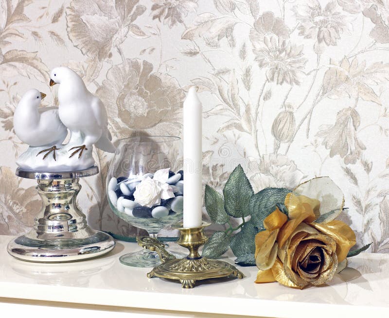 Golden Decorative Rose. Scenery Stock Photo - Image of color, golden ...