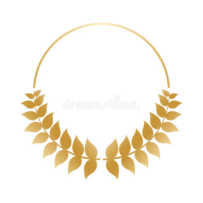 Golden Decorative Round Frame Stock Vector - Illustration of industry ...