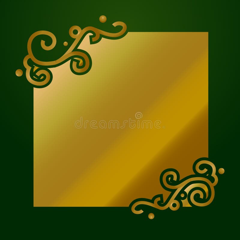 Golden Decorative Traditional Art Frame Concept Stock Vector ...