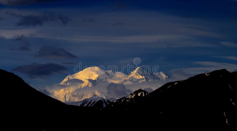 Golden Denali stock photo. Image of snow, frozen, national - 221744