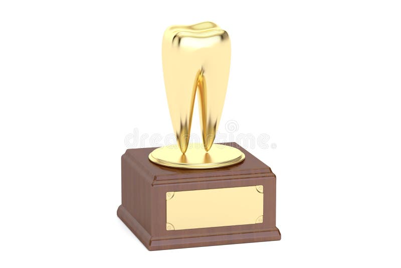 Golden Dental Award Concept Stock Illustration - Illustration of ...