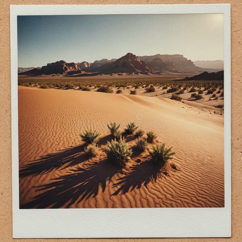 Golden Desert Dream Capturing Serenity in Warm Tones Stock Illustration ...