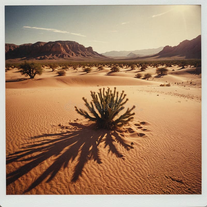 Golden Desert Dream Capturing Serenity in Warm Tones Stock Illustration ...