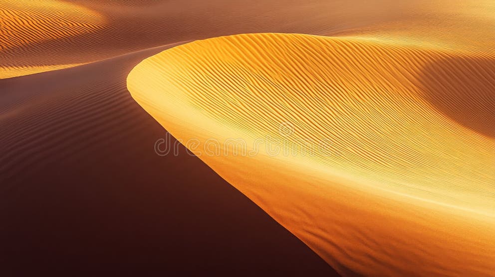 Golden Desert Sand Dunes Wave Pattern Texture Stock Illustration ...