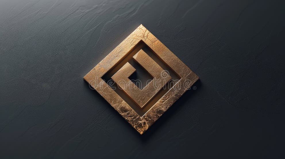 Golden Diamond Shape with a Pattern Stock Illustration - Illustration ...