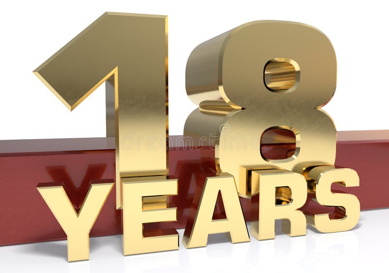 Set of Eighteen Year Birthday. Number 18 Graphic Design Element Stock ...