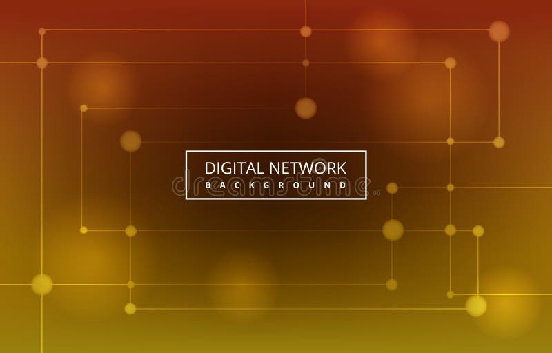 Golden Digital Stars Vector Brown Background Stock Illustration ...