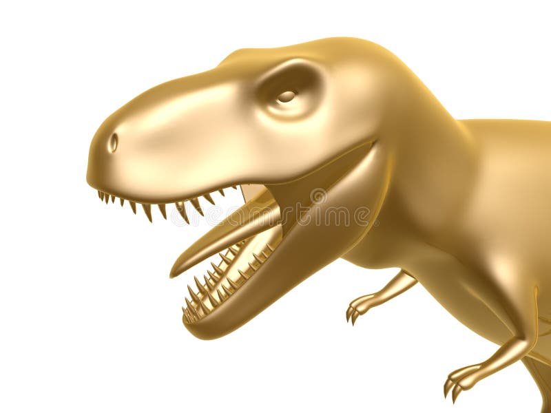 Golden dinosaur stock illustration. Illustration of monstrous - 22742011