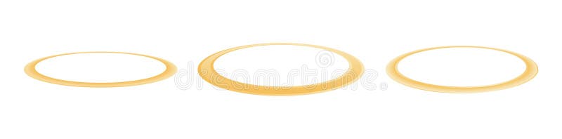 Golden Disc Halo. Yellow Circle for Decorating Holiness Stock Vector ...