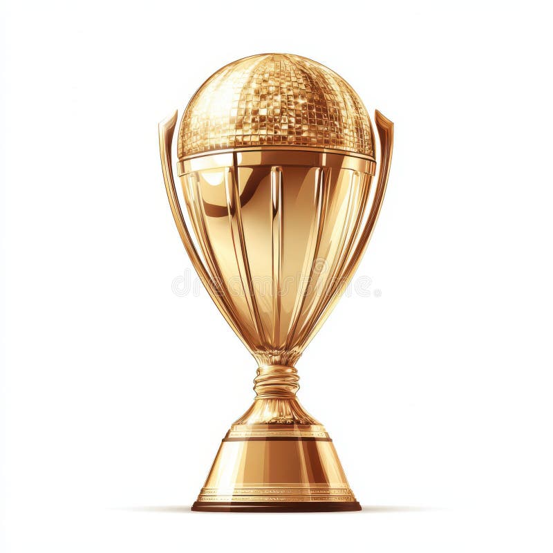 Golden Disco Ball Trophy Award Winning Prize Stock Illustration ...