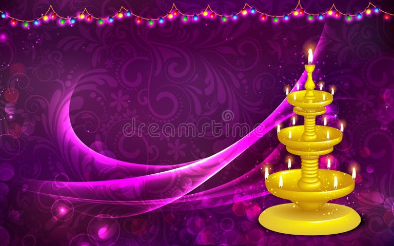 Golden Diya Stand stock vector. Illustration of diya - 27001353