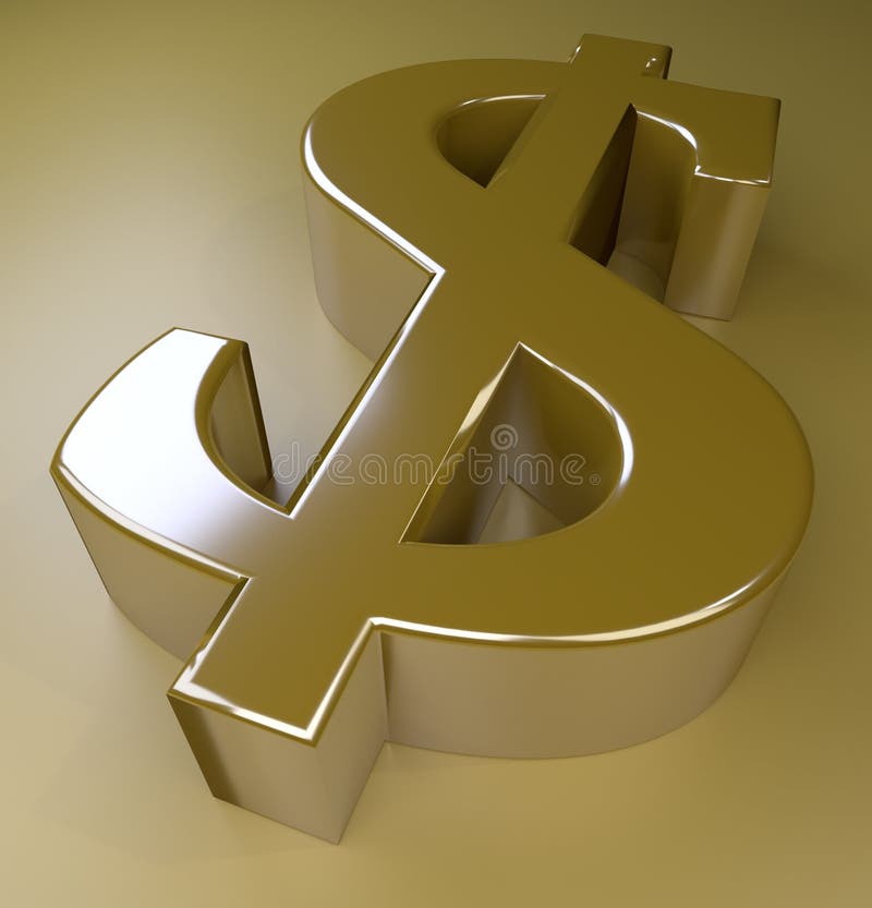 Golden dollar sign stock illustration. Illustration of dollar - 50797969