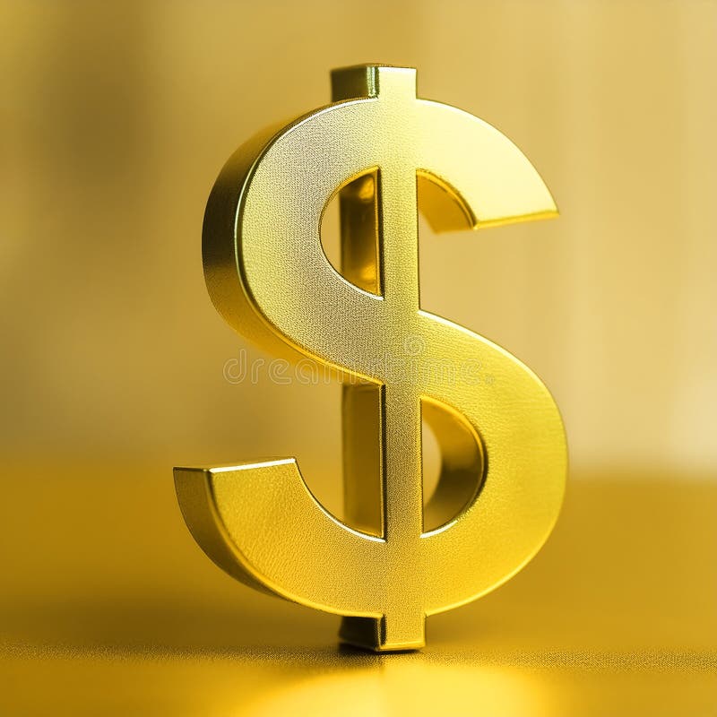 Golden dollar symbol stock illustration. Illustration of peso - 320136744