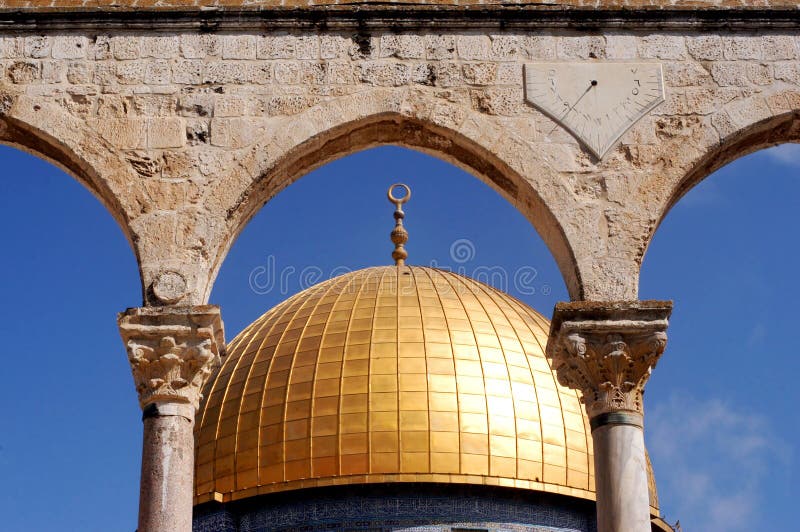 The Golden Dome Mosque stock image. Image of mosque, israel - 26028731