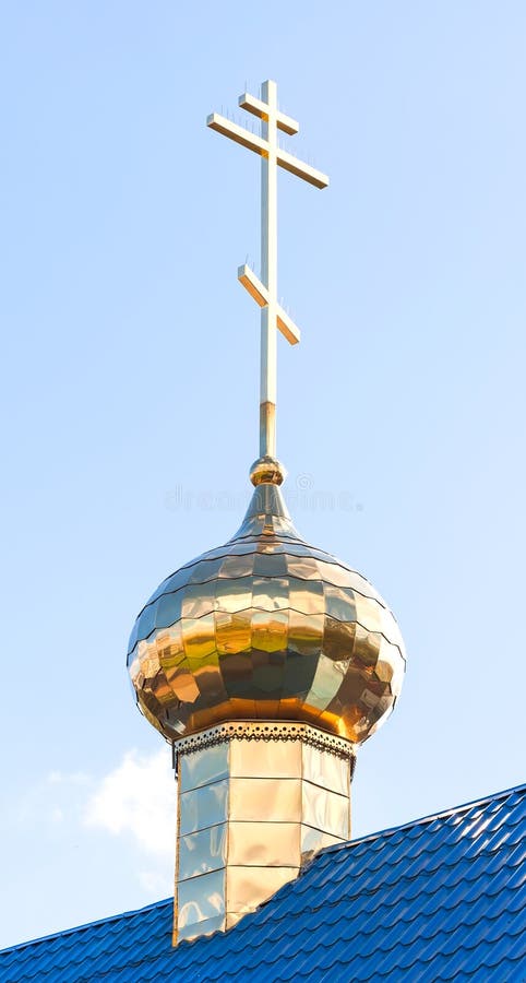 Golden Dome of Church of the Nativity Stock Image - Image of church ...