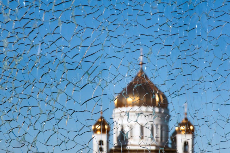 Golden Dome on Top of the Orthodox Temple Stock Image - Image of broken ...