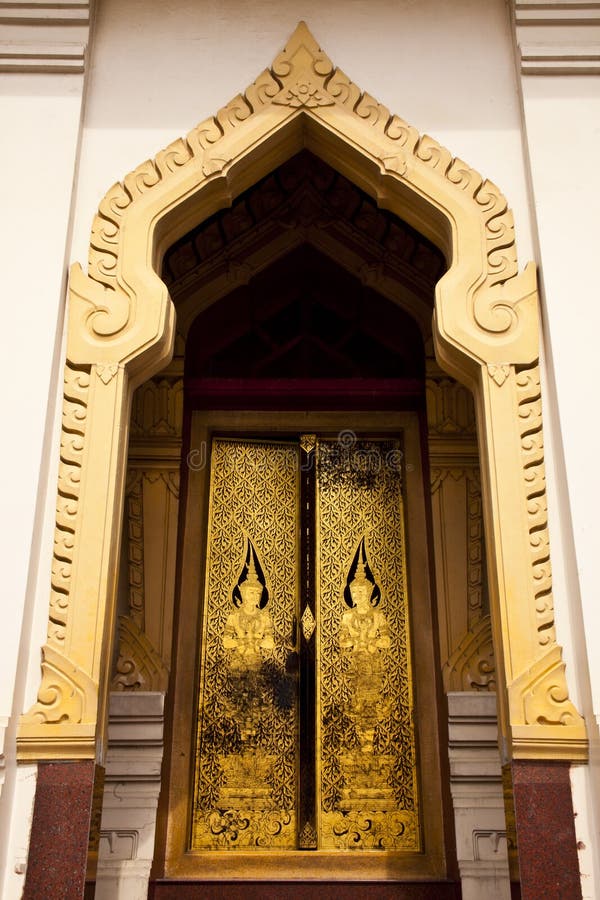 The golden door stock image. Image of gold, oriental - 16099967