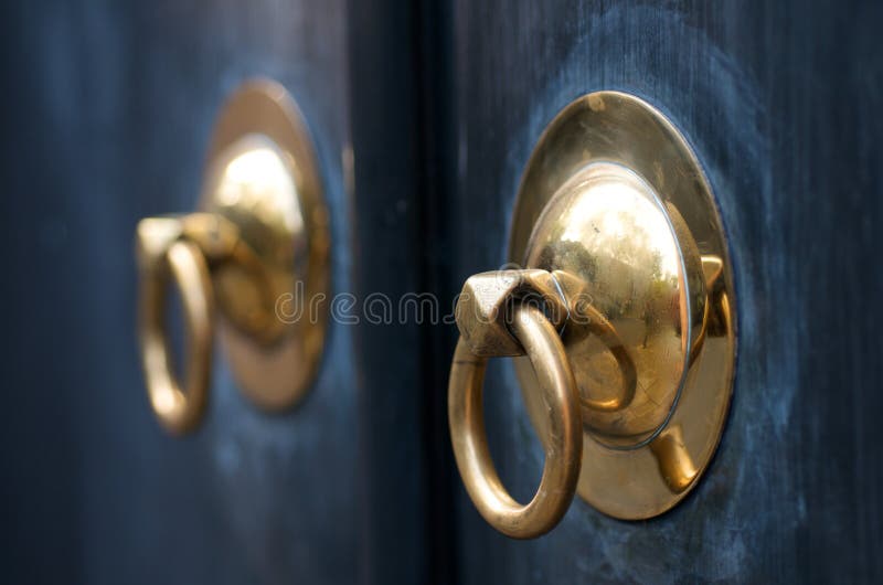 Golden Door Handle stock image. Image of gateway, antique - 11615461