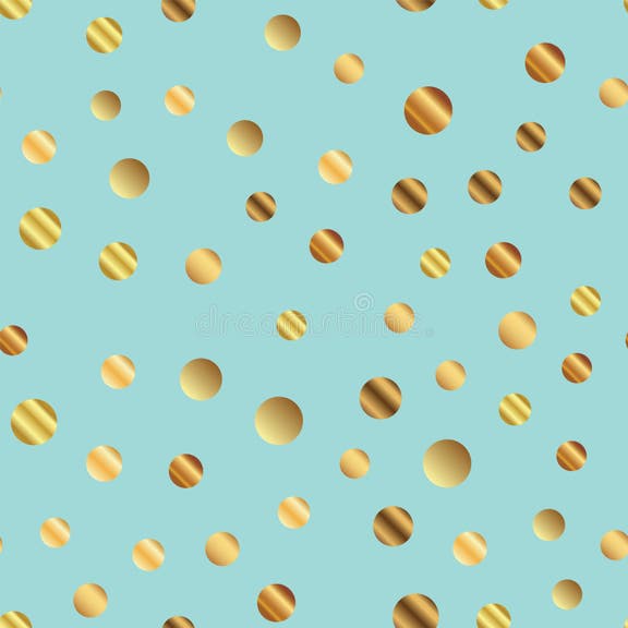 Golden Dots Pattern on Blue Background. Stock Vector - Illustration of ...