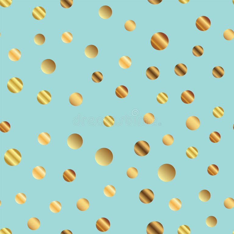 Golden Dots Pattern on Blue Background. Stock Vector - Illustration of ...