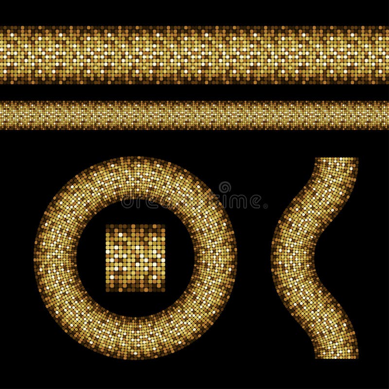 Golden Dotted Seamless Pattern Stock Vector - Illustration of ...