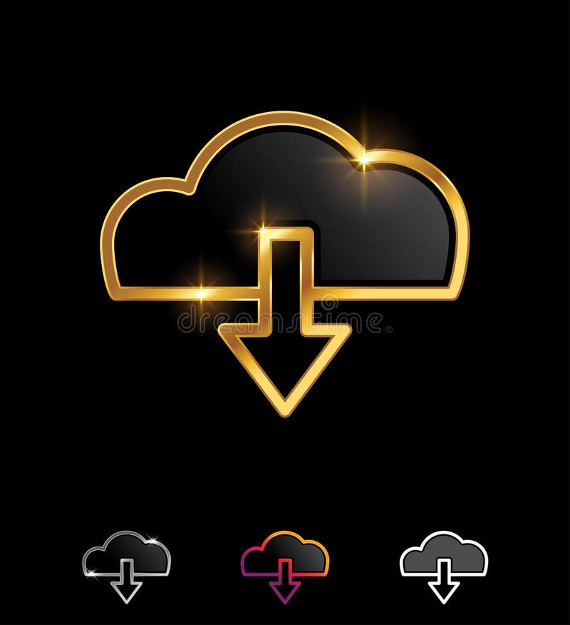 Download from cloud icon stock vector. Illustration of download - 120083422