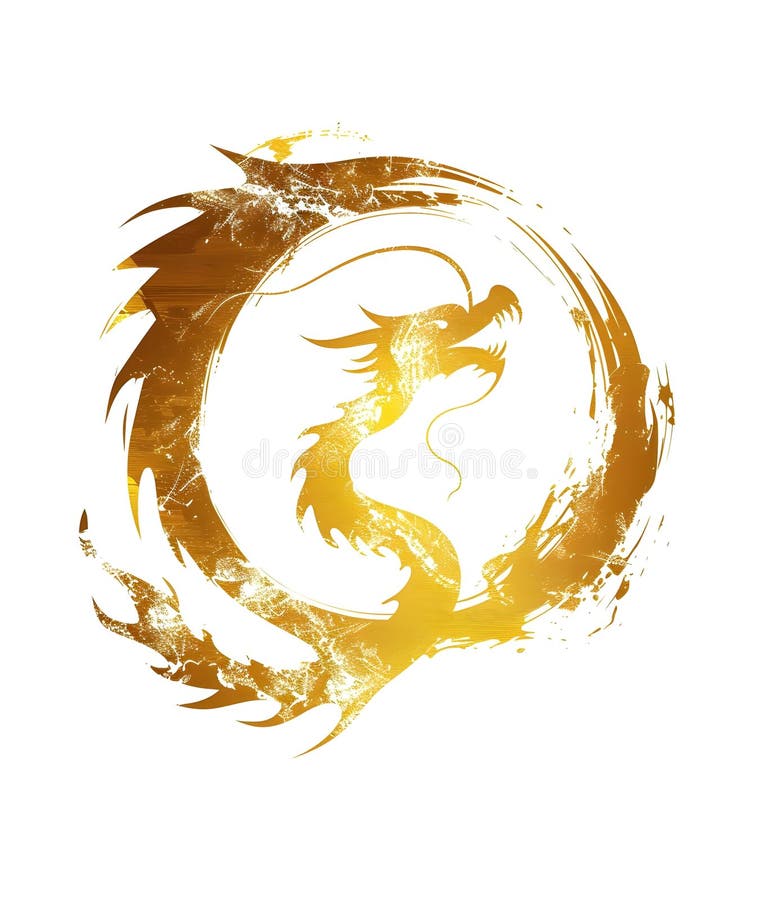 Golden Dragon Graphic Design Vector Art Generative AI Stock ...