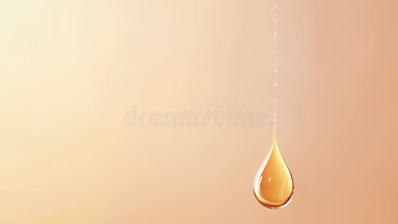 Golden Drop Dripping on a Gradient Background Stock Video - Video of ...