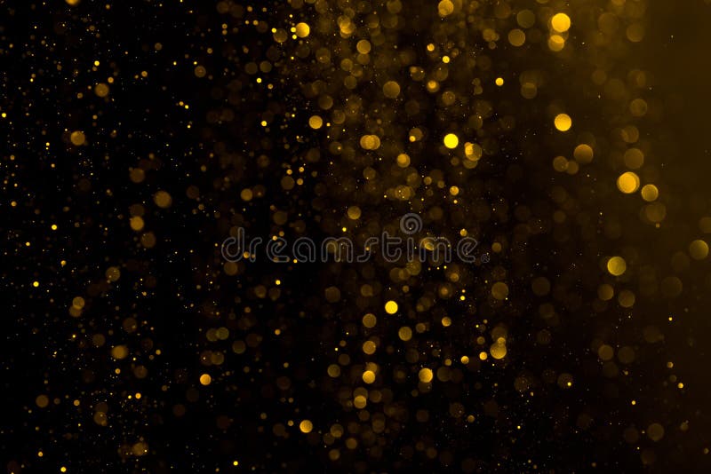 Golden Dust Particles Glitter Stock Photo - Image of light, decoration ...