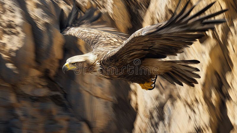 Golden Eagle Diving High Speed Over Rocky Canyon Sharp Talons Stock Photos - Free & Royalty-Free ...
