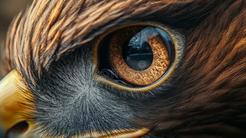 Golden Eagle Staring with Intense Gaze and Powerful Beak Stock Photo ...
