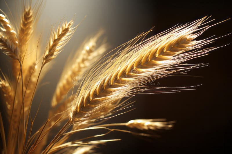 Golden Ear of Wheat Full of Wheat Grains Stock Photo - Image of nature ...