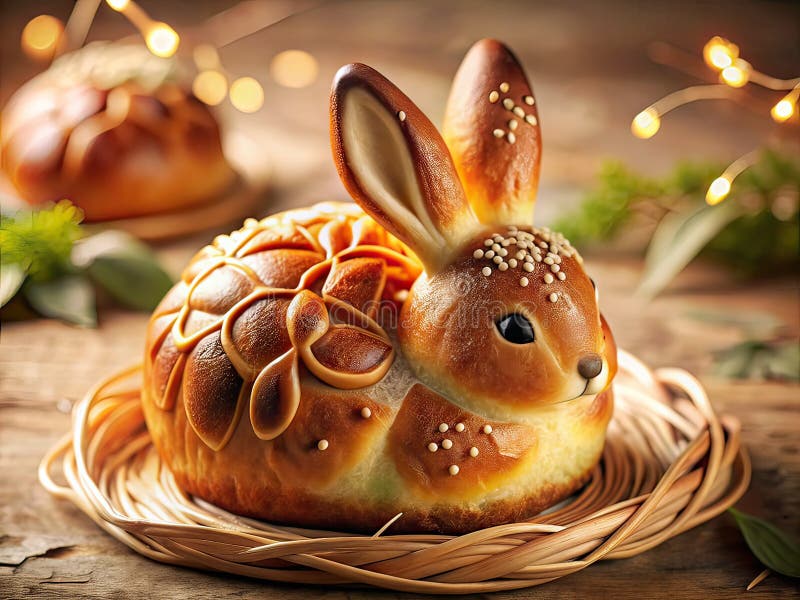 A Golden Easter Bunny Bun Delightful Artisan Baking for a Spring ...