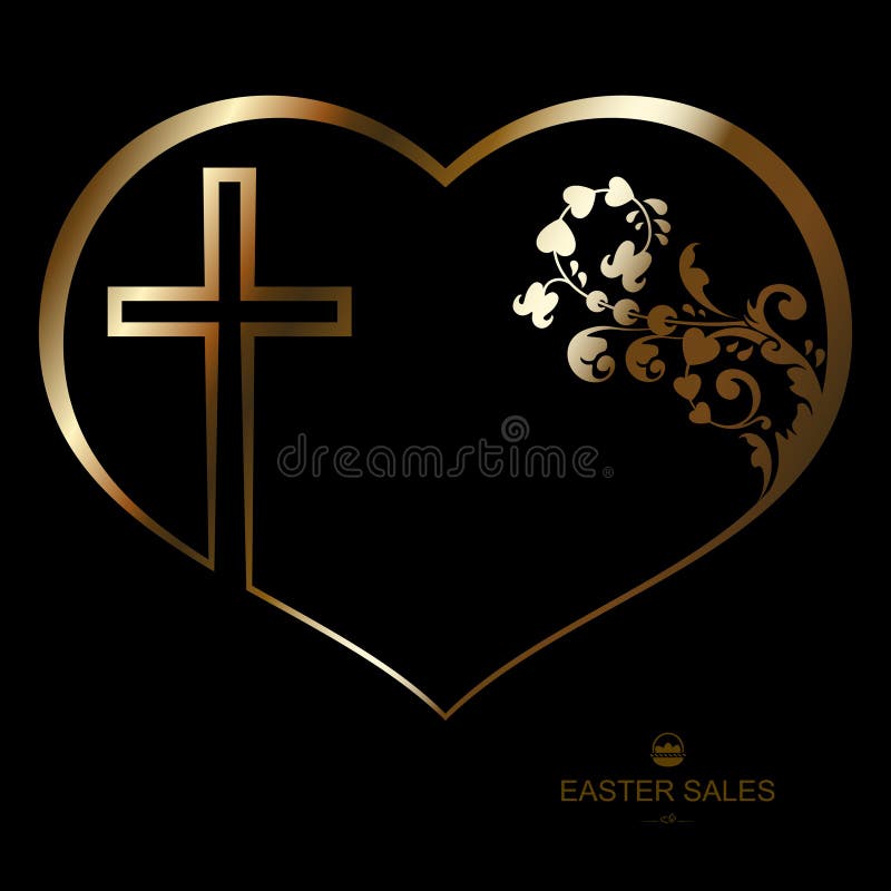Golden Easter Egg with Retro Pattern, Isolated Design Component Stock Illustration ...