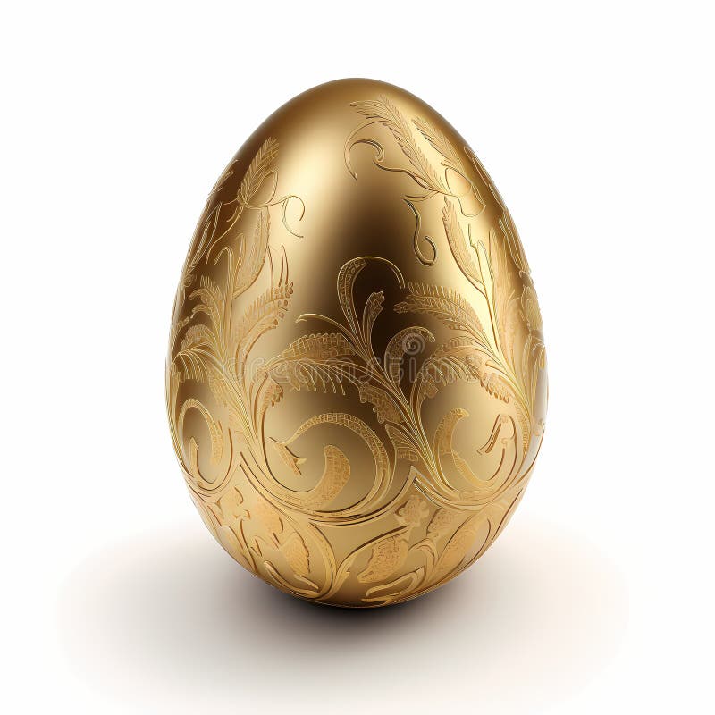 Golden Easter Eggs. Generative AI Stock Illustration - Illustration of ...
