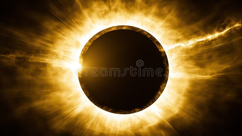 Golden Eclipse a Fiery Spectacle of Light and Shadow Celestial Sphere ...