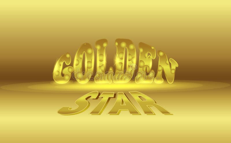 Golden effect start text stock illustration. Illustration of shiny ...