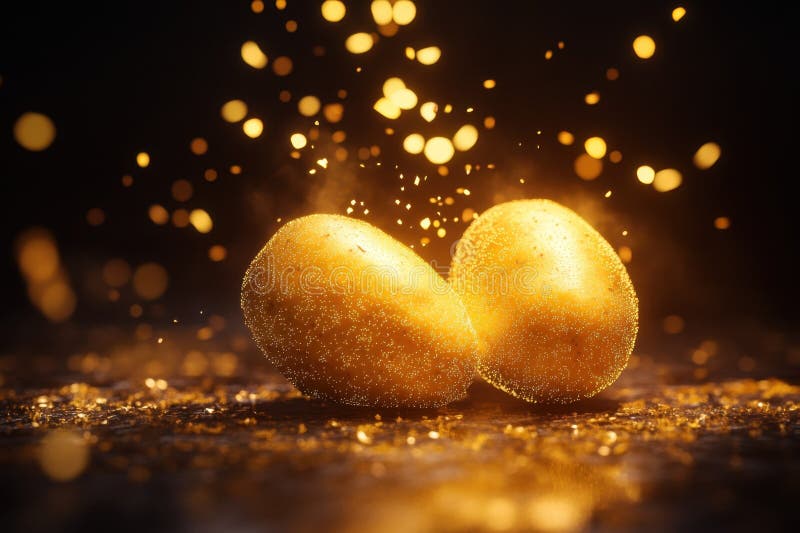 Golden Eggs with Sparkling Dust Captivating the Viewer S Attention in a ...