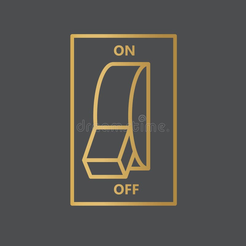 Electric Switch Outline Icon Vector. Power Off Linear Style Sign Toggle ...