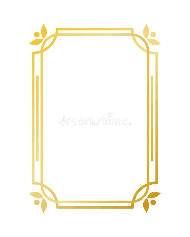 Golden elegant frame stock vector. Illustration of template - 357613649