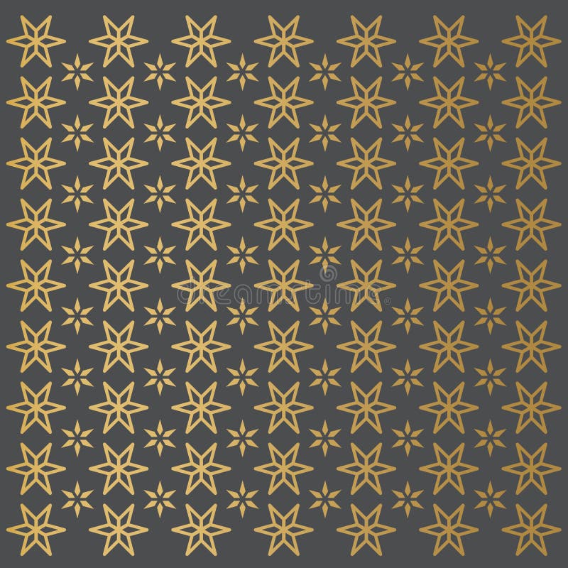 Golden Elegant Star Shape Pattern Stock Vector - Illustration of ...