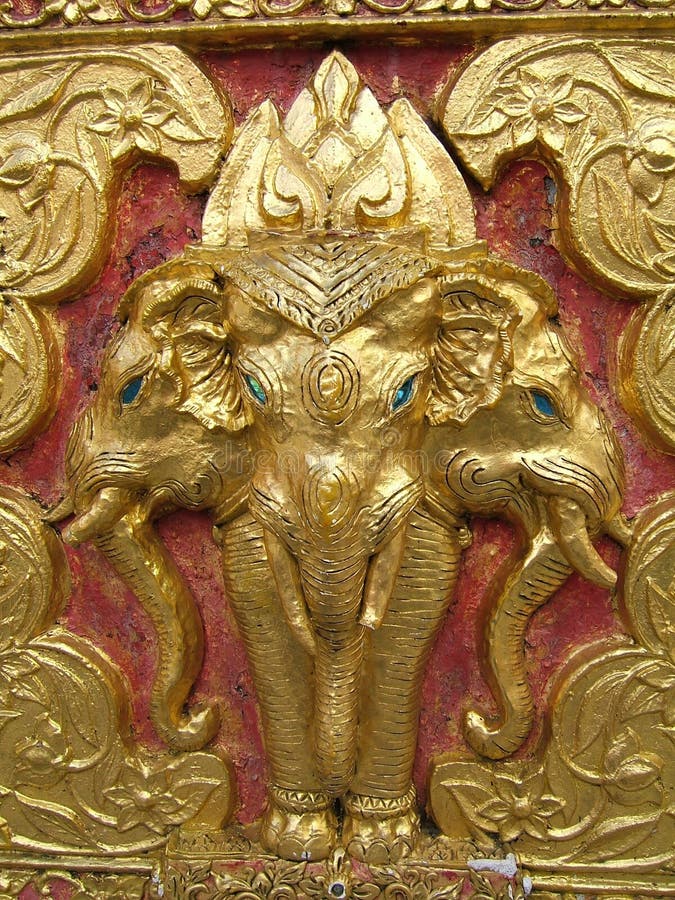 Golden elephant stock photo. Image of gold, elephants, destination - 309692